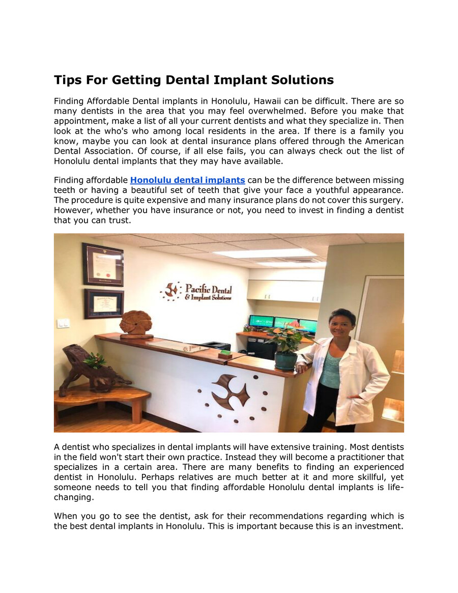 Pacific Dental & Implant Solutions by... - Flipsnack