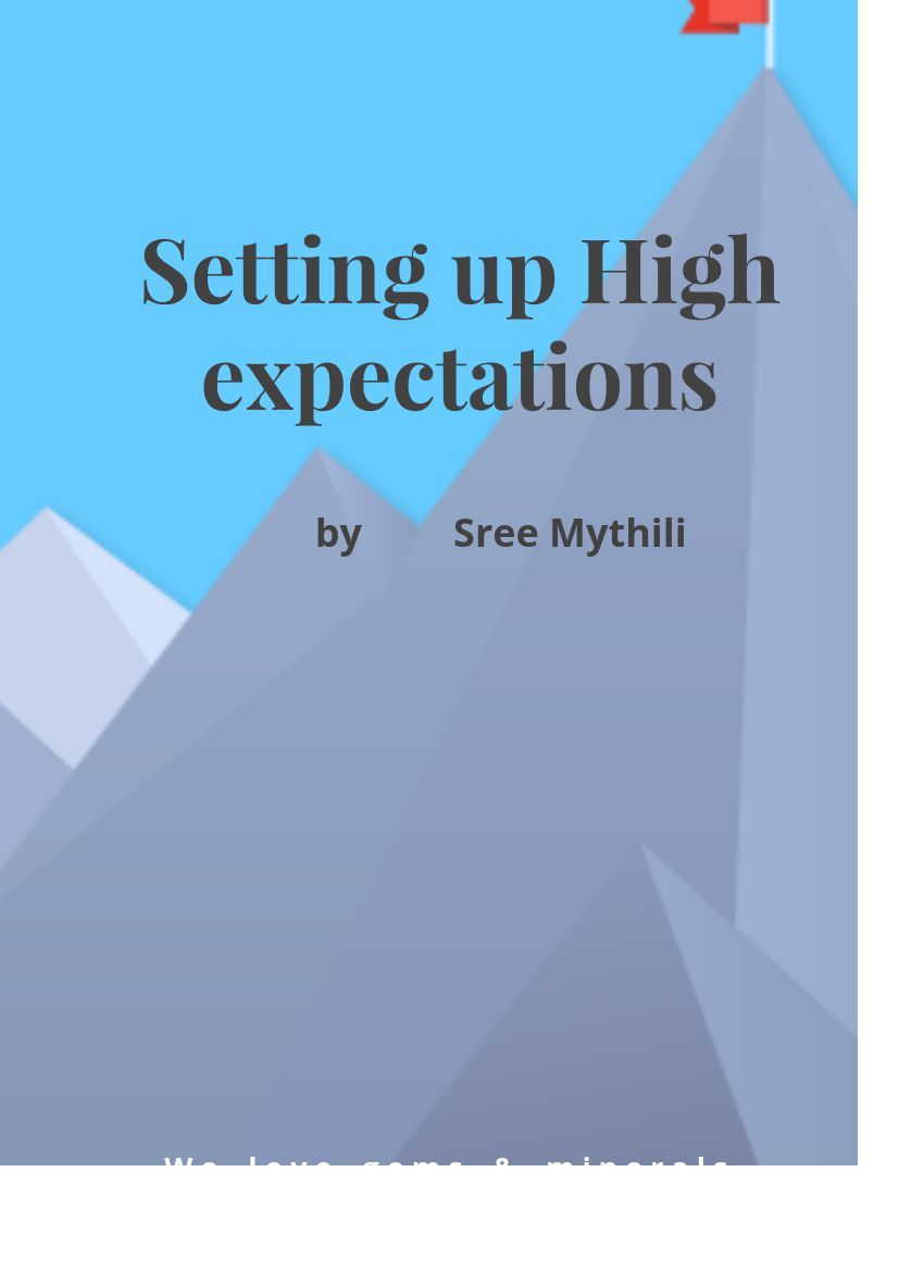 Setting High Expectations For Student Achievement by sreemythili ...
