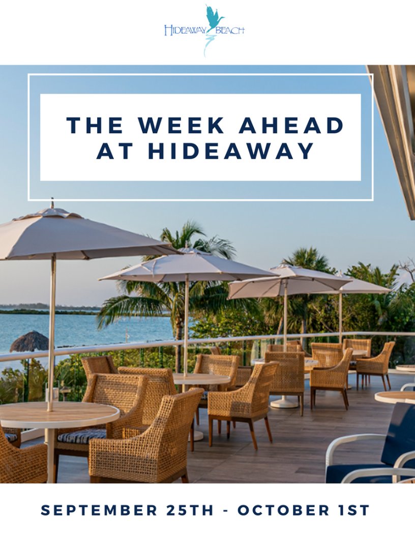 The Week Ahead at Hideaway: September 25 - October 1 by Hideaway Beach ...