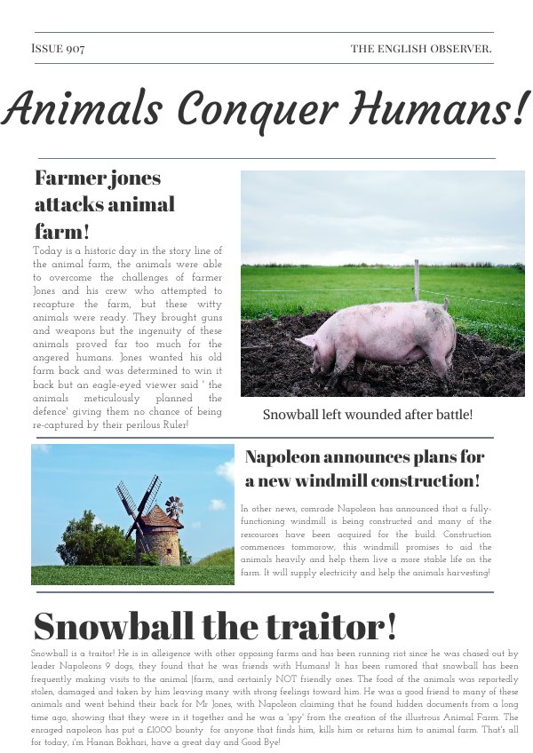 animal farm newspaper by nAAn BrEd - Flipsnack