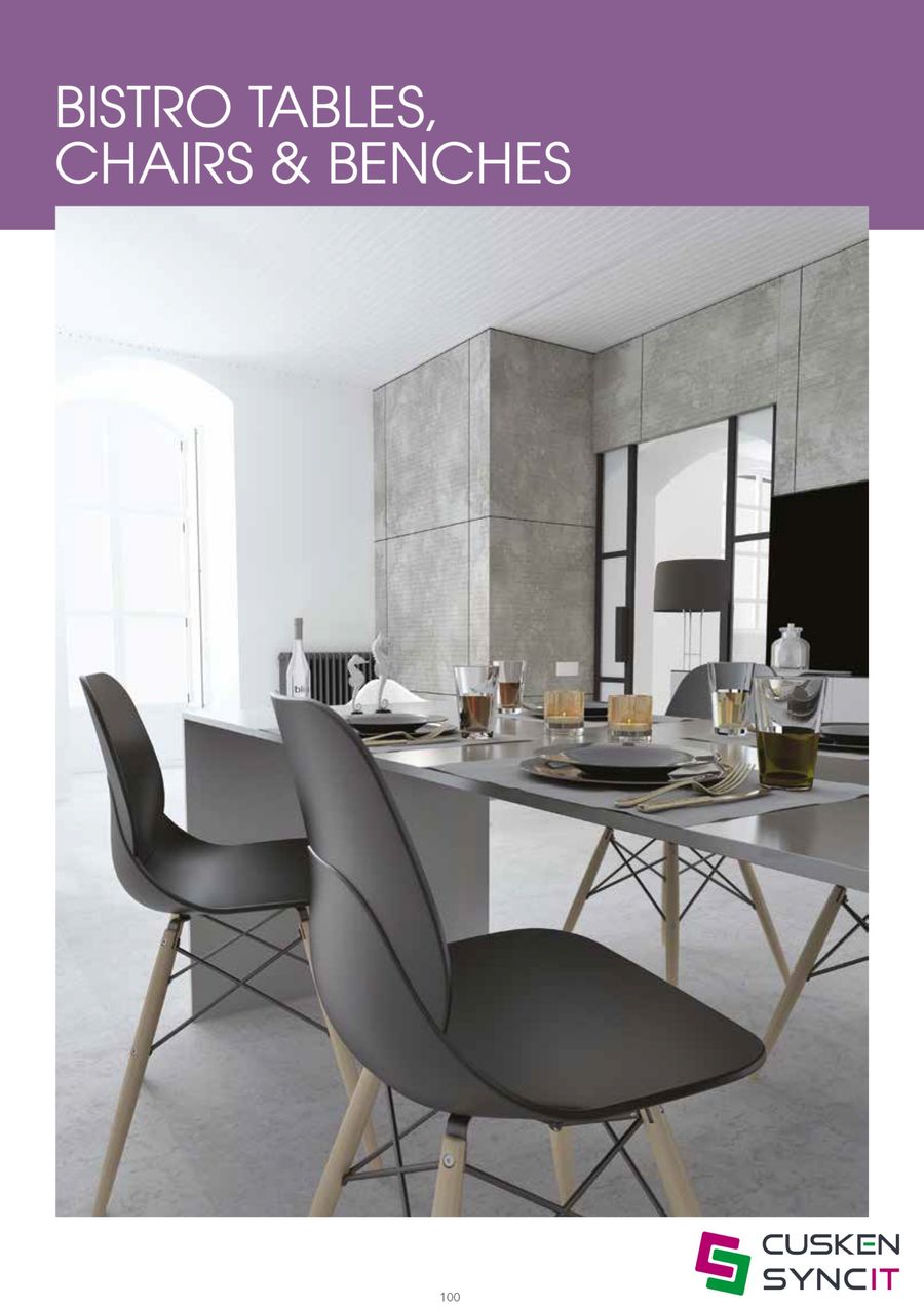 Bistro tables, chairs and benches brochure by Cusken Sync IT - Flipsnack