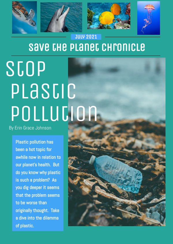 Save the Planet Newspaper Article by Erin Grace - Flipsnack