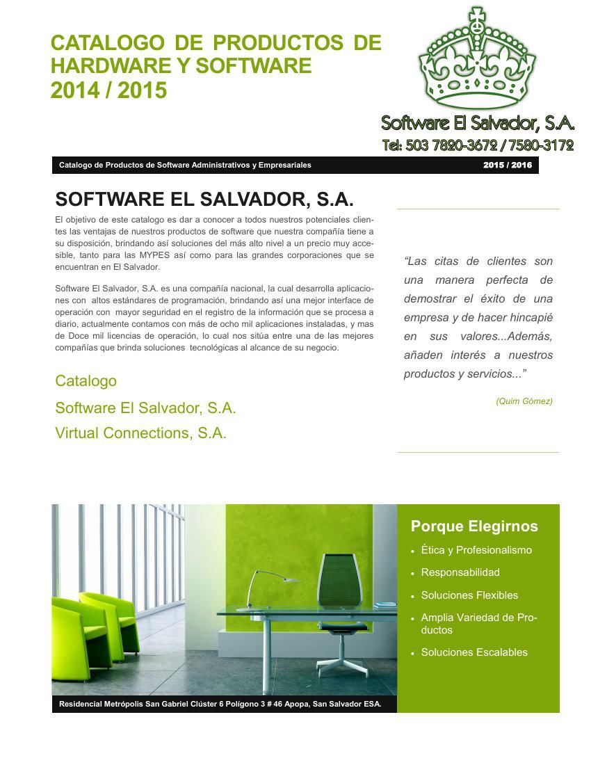 Catalogo-Software El Salvador 2015 by Fernando Vargas - Flipsnack