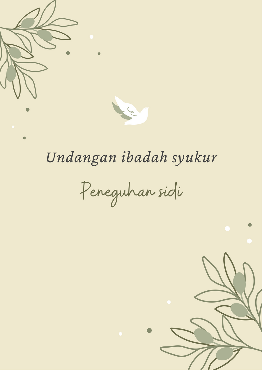 Undangan Ibadah Syukur Peneguhan Sidi by Theresia - Flipsnack