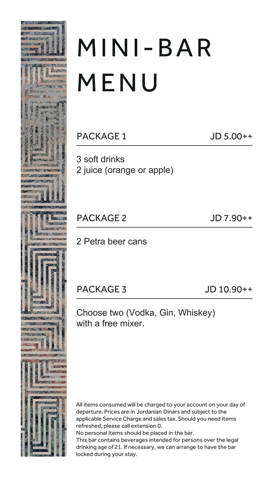 Mini-Bar Package by paros papa - Flipsnack