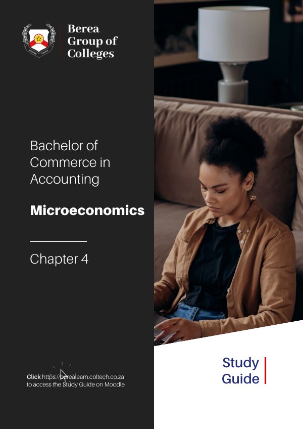 BCom in Accounting: Microeconomics Chapter 4 by E-Publishing