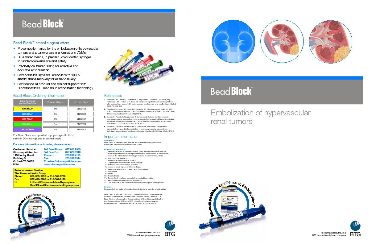Copy of Bead Block - Embolization of hypervascular renal tumors by ...