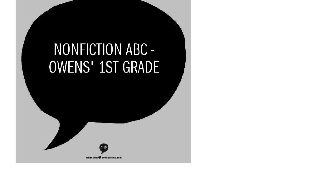 Nonfiction ABC by amccollum - Flipsnack