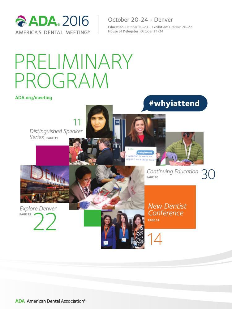 ADA 2016 Preliminary Program by adaannualmeeting - Flipsnack