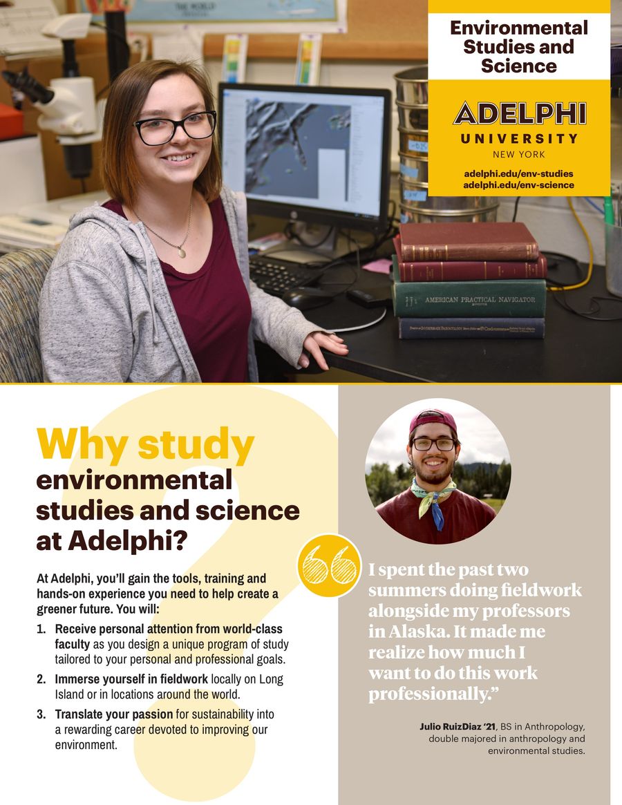 Adelphi University Environmental Science/Studies Brochure by Adelphi ...