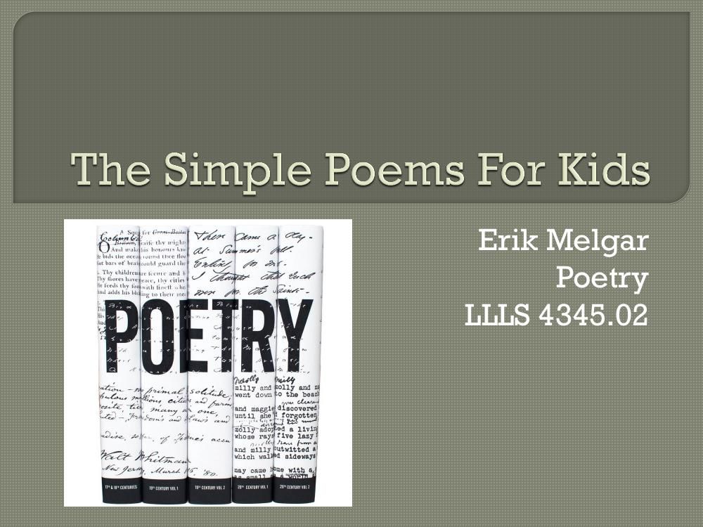 1) The Simple Poems For Kids by erikmeggy - Flipsnack