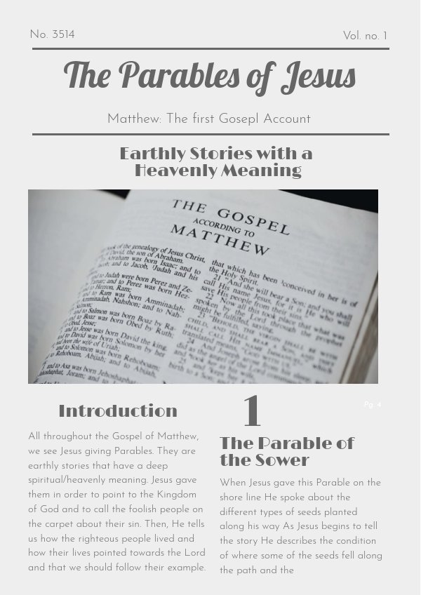 The Parables of Jesus by Luke Babut - Flipsnack