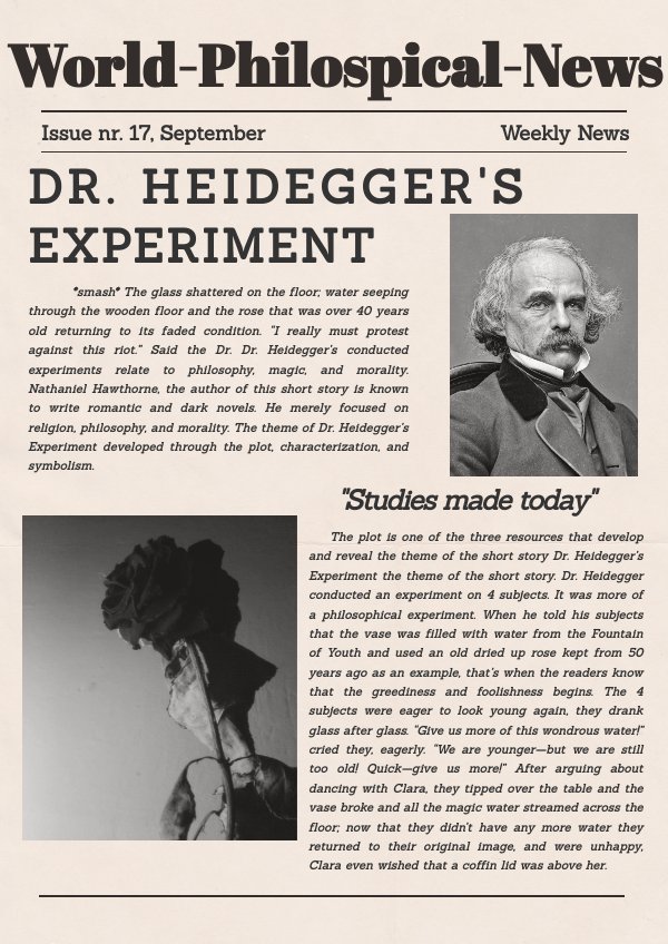 Dr. Heidegger's Experiment by august - Flipsnack