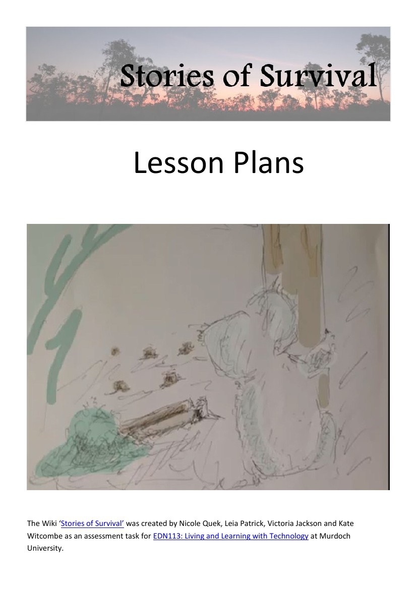 Stories of Survival - Lesson Plans by Kate Witcombe - Flipsnack