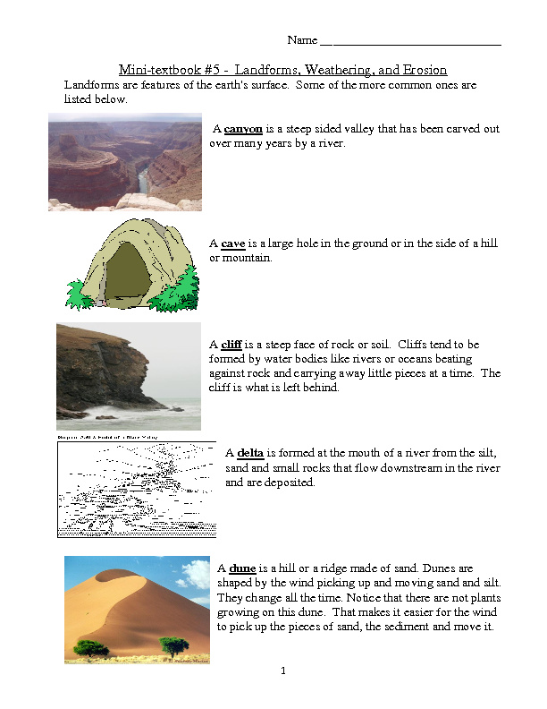 5th Mini-Textbook Landforms by Luanne Talbot - Flipsnack