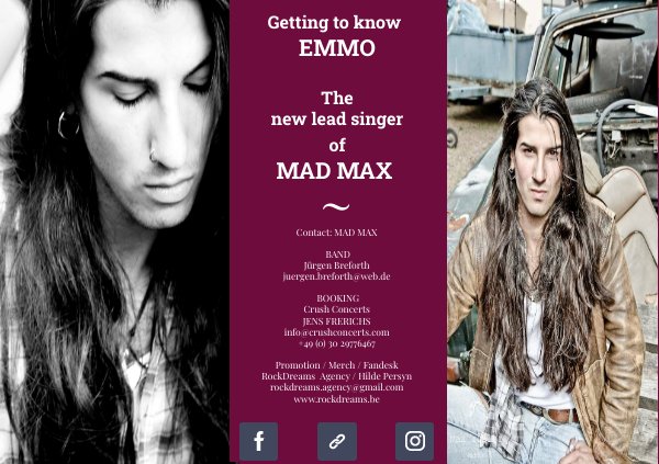 Getting to know EMMO, the new lead singer of MAD MAX by - Flipsnack
