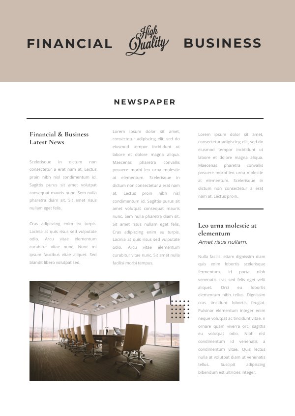 Financial Printable Newspaper Template by Flipsnack templates - Flipsnack