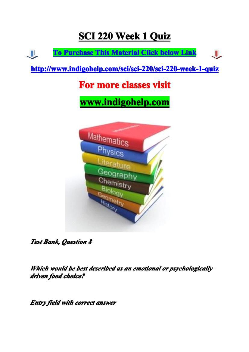 SCI 220 Week 1 Quiz by toneartfdfds - Flipsnack