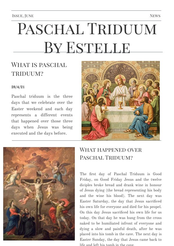What is Paschal Triduum? by Estelle Floramo - Flipsnack