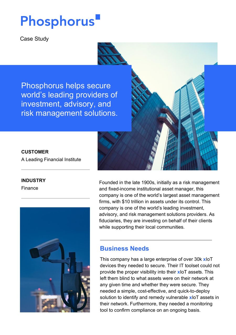 Finance - Phosphorus Case Study by Daniel Craig - Flipsnack