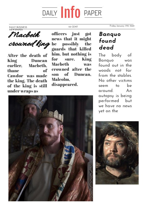 Macbeth Newspaper by... - Flipsnack
