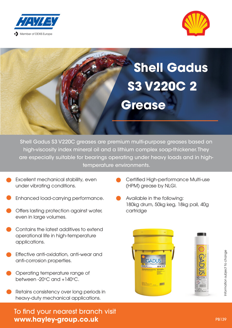 Shell Gadus S3 V220C 2 Grease by HAYLEY DEXIS - Flipsnack