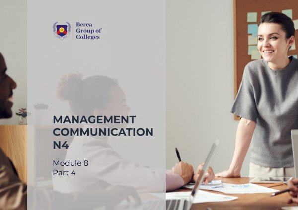 Management Communication N4 Module 8 Part 4 by E-Publishing - Flipsnack