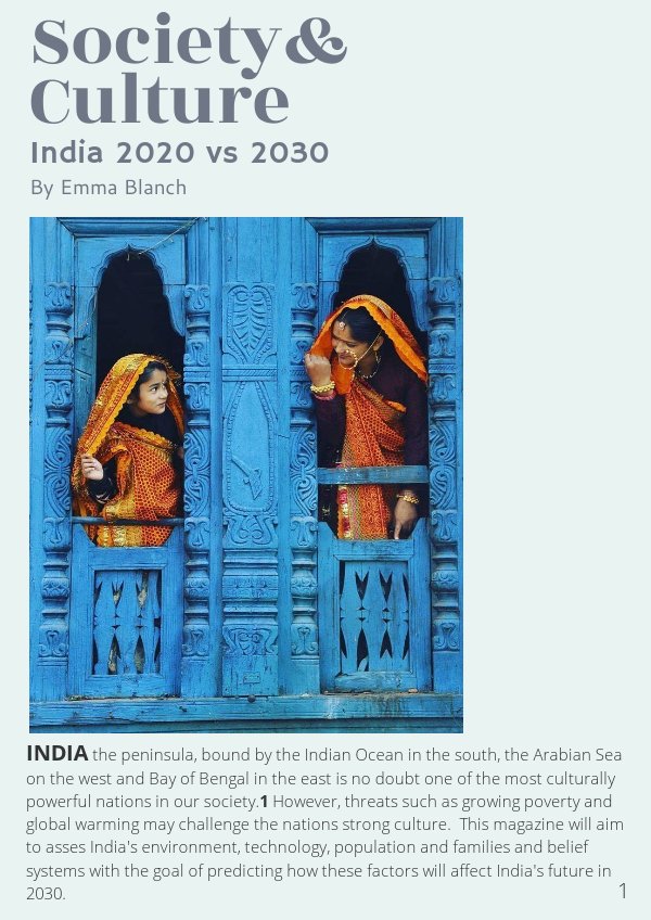 Society and Culture Magazine by Emma Blanch - Flipsnack