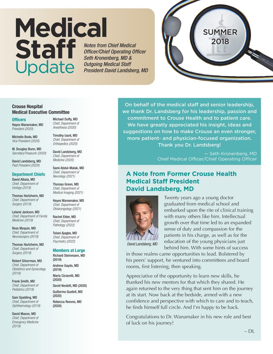 Medical Staff Update by Crouse Health - Flipsnack