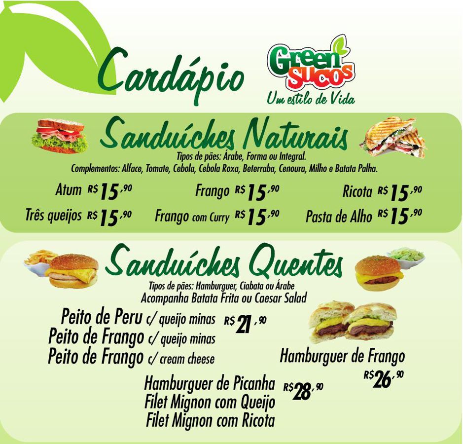 Cardápio Green Sucos by tarsogarcia - Flipsnack