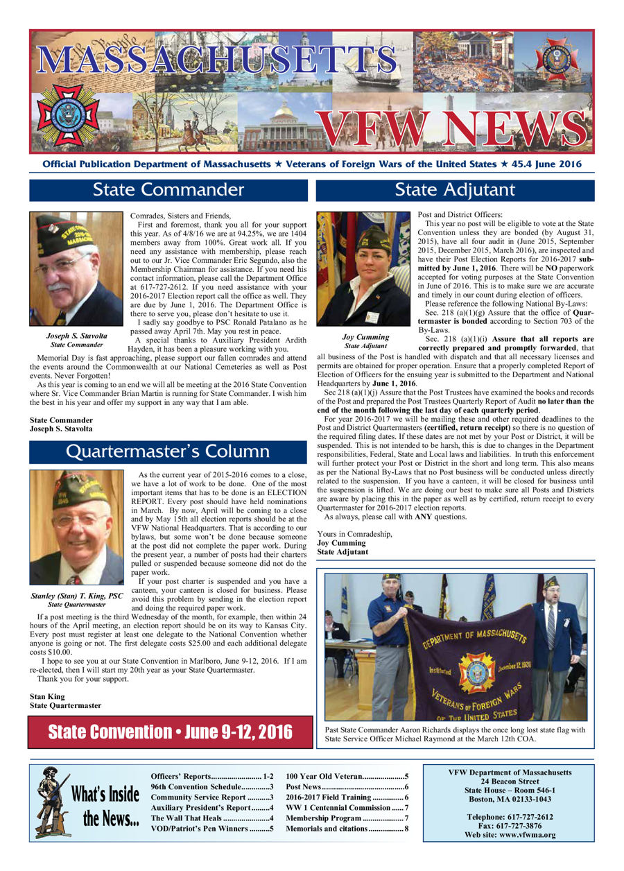VFW Department of MA Newspaper by VETERANS OF... - Flipsnack