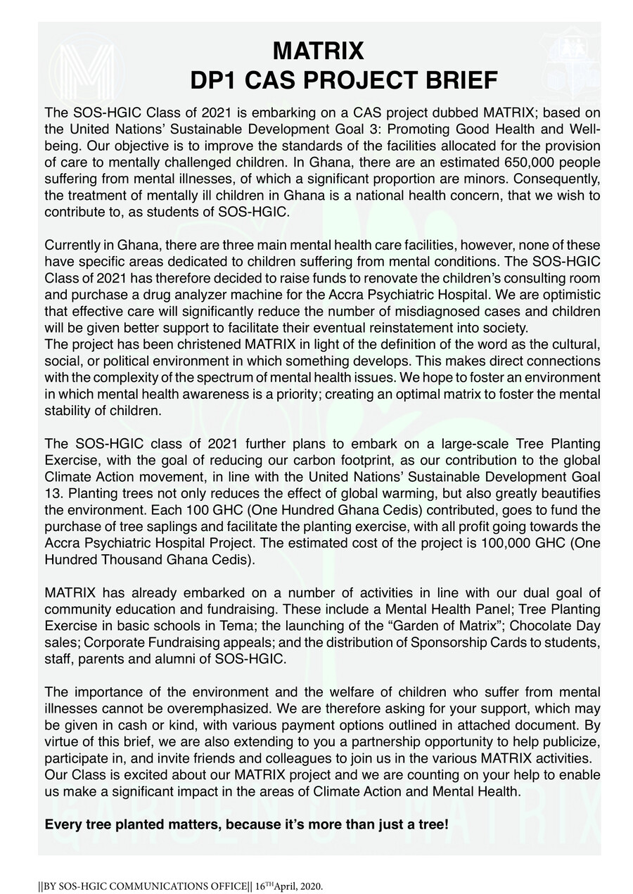 SOS HGIC ARTICLE ON MATRIX CAS PROJECT by Bestie Videos - Flipsnack