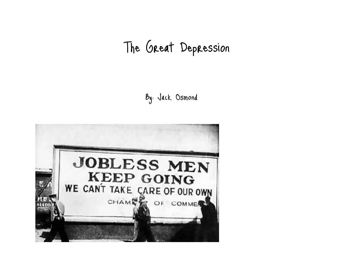 Great depression Flipbook by Jonathan Osmond - Flipsnack