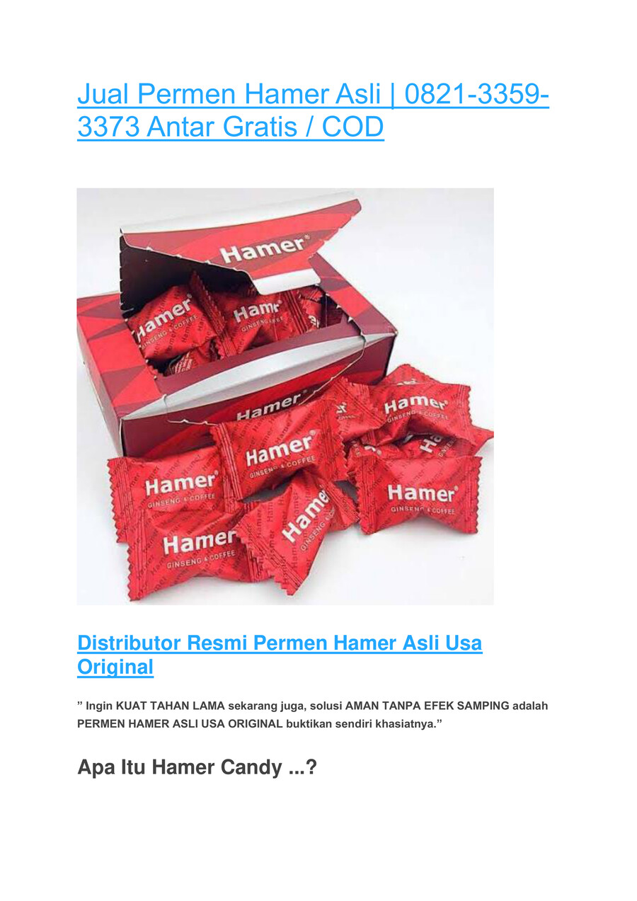 Apotik Jual Permen Hamer Asli di Solo 0821 3359 3373 by Mamad mad ...