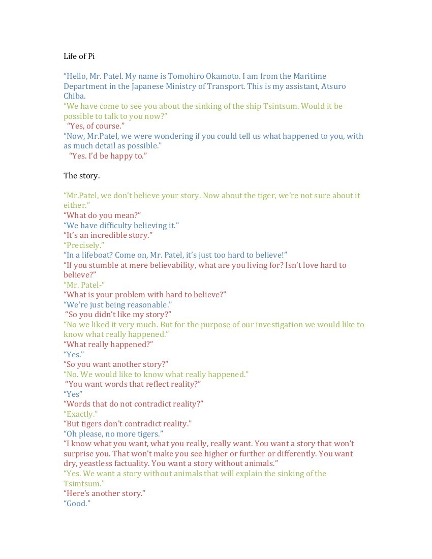 Life Of Pi - Script by Annie - Flipsnack