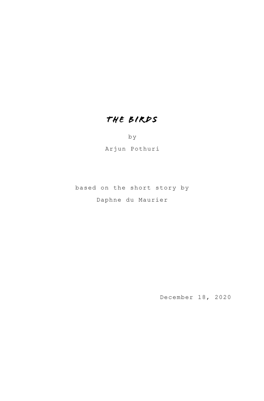 THE BIRDS - Presentation by Arjun Pothuri - Flipsnack