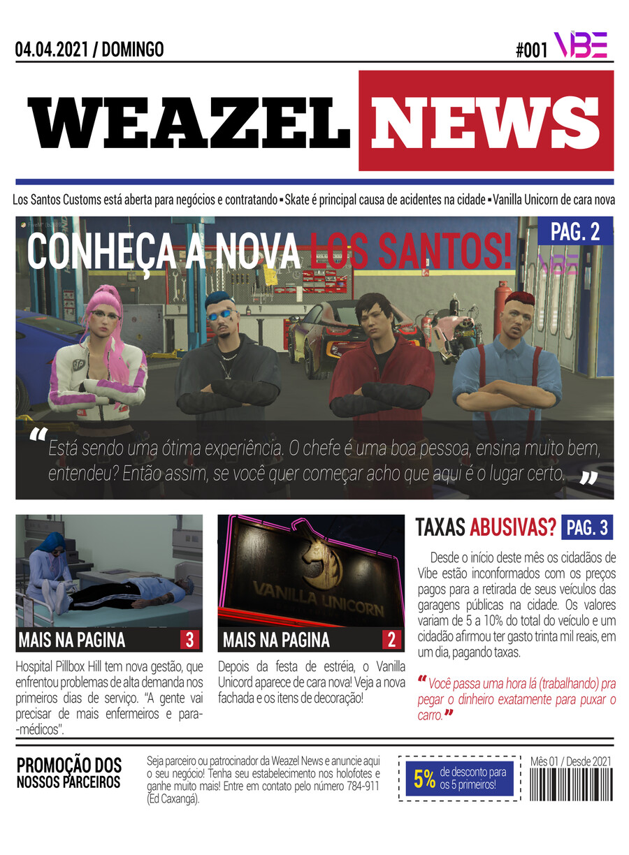Jornal 001 de 04.04.2021 | Weazel News - Vibe by Thales Batista - Flipsnack