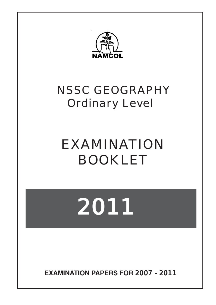 NSSCO GEOGRAPHY EXAMINATION BOOKLET 2007-2011 by Jason Raymond - Flipsnack
