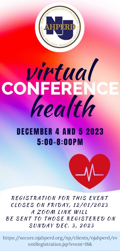 2023 NJAHPERD Virtual Health Conference by Carol Ciotto - Flipsnack