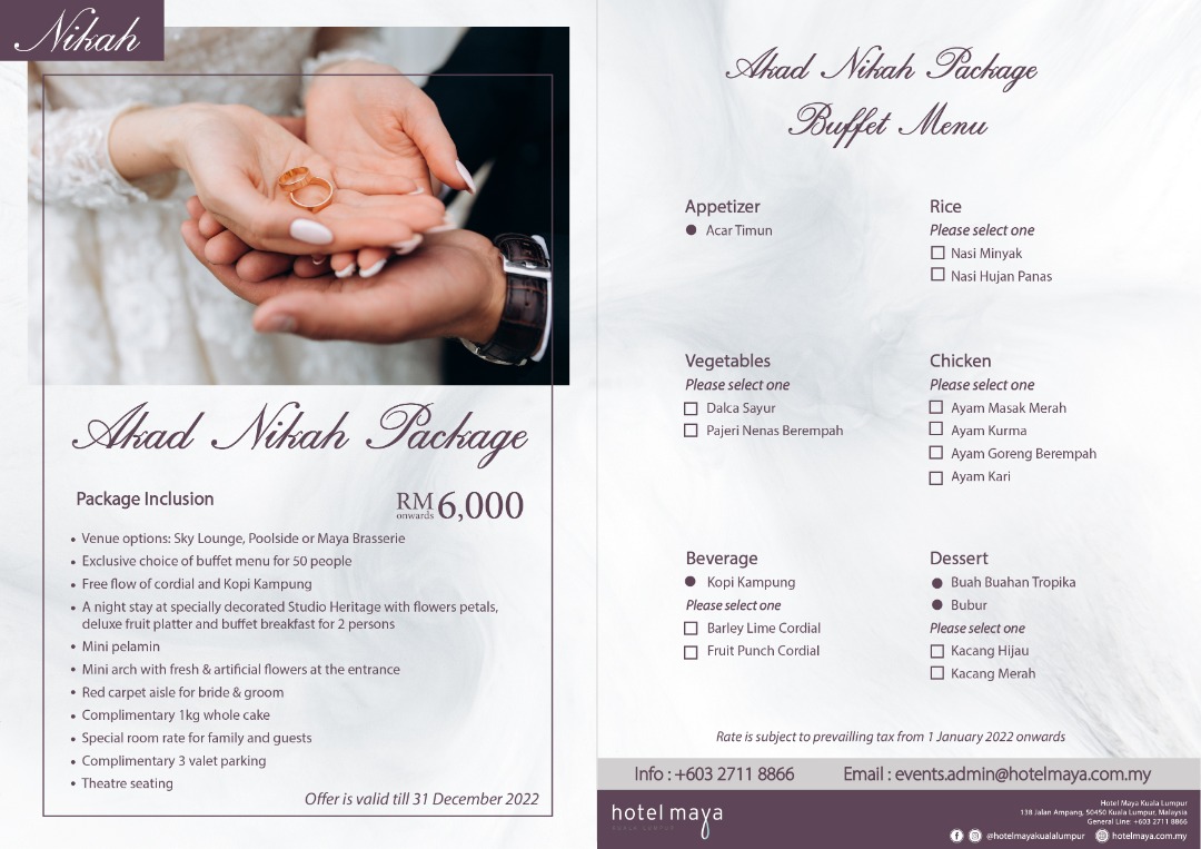 Akad Nikah & Malay Wedding Package 2022 by HMKL - Flipsnack