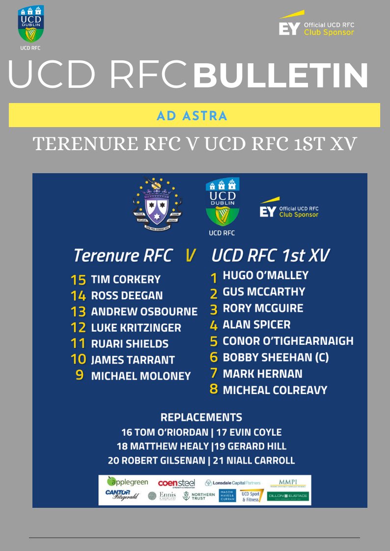 UCD RFC BULLETIN Weekend 1st March 2024 by Ciara O Connor - Flipsnack