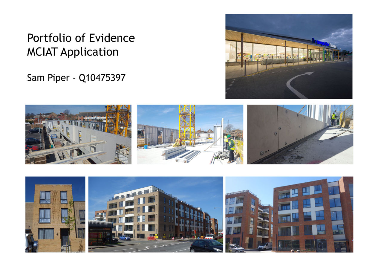 Portfolio of Evidence MCIAT Application Final by Sam Piper - Flipsnack