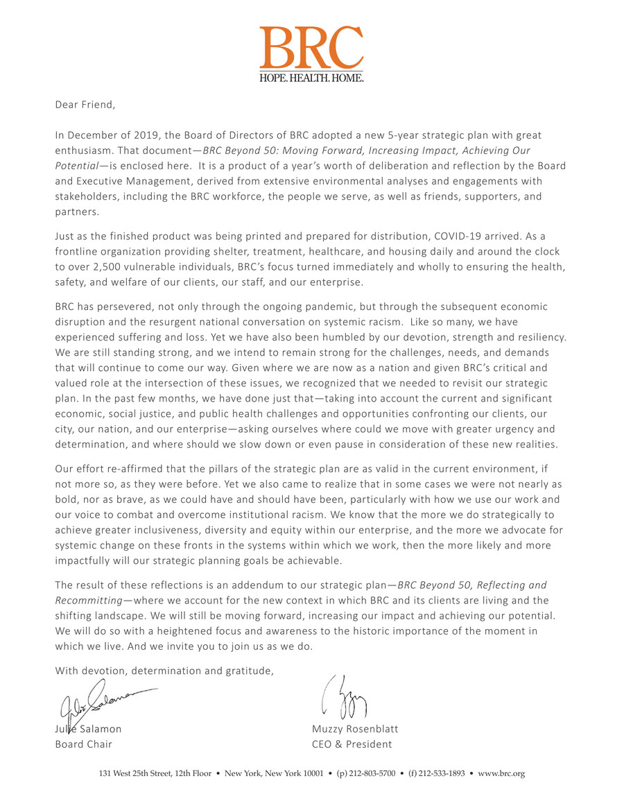 Cover Letter - BRC Strategic Plan 2020-2025 by... - Flipsnack