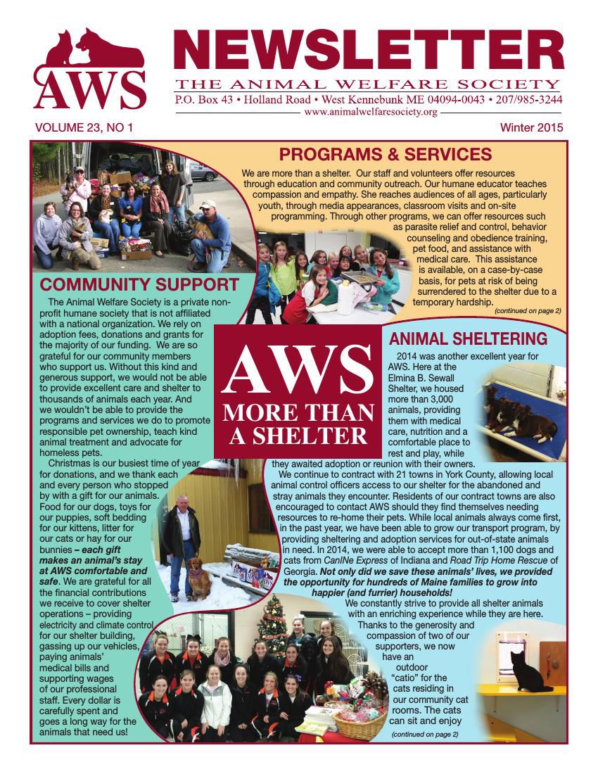 AWS Winter Newsletter 2015 by Kerrie Leclair - Flipsnack