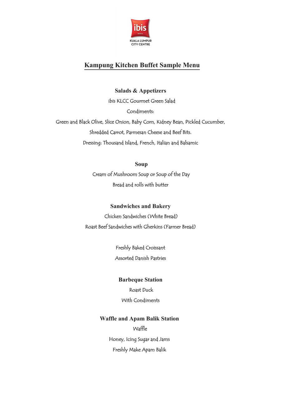 Kampung Kitchen Buffet Sample Menu by Tan Kean hoong - Flipsnack