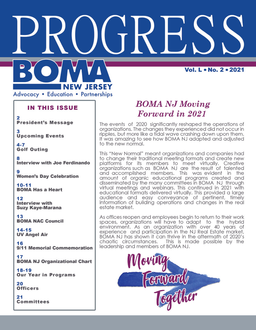 BOMA NJ News Magazine Vol. L No. 2. 2021 by bomanj - Flipsnack