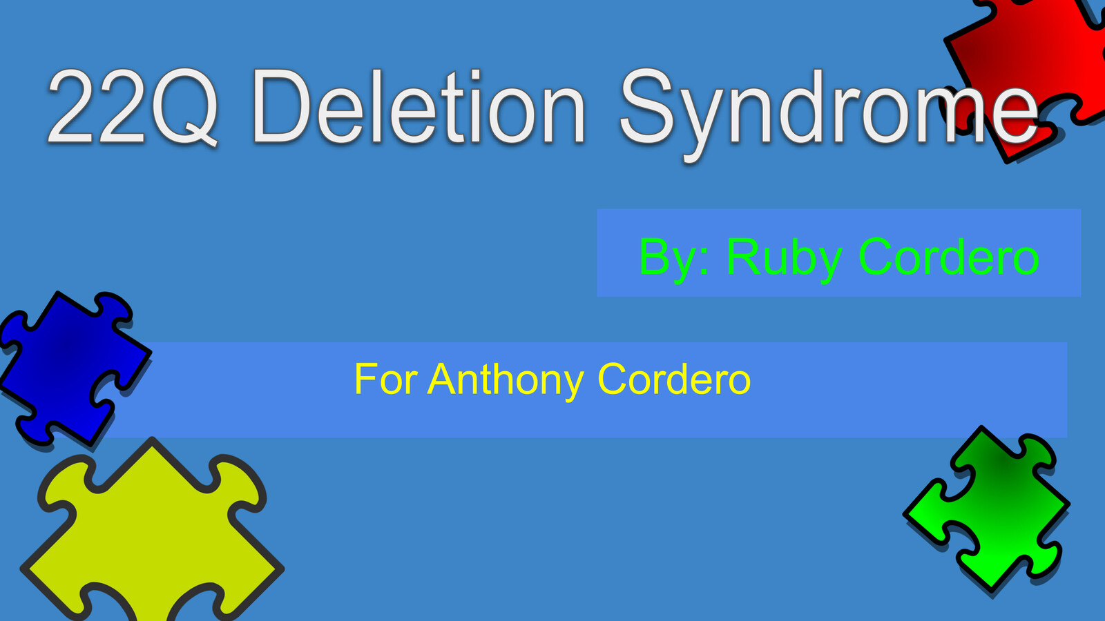 22Q Deletion Syndrome by Ruby Cordero by Ms. Struck - Flipsnack