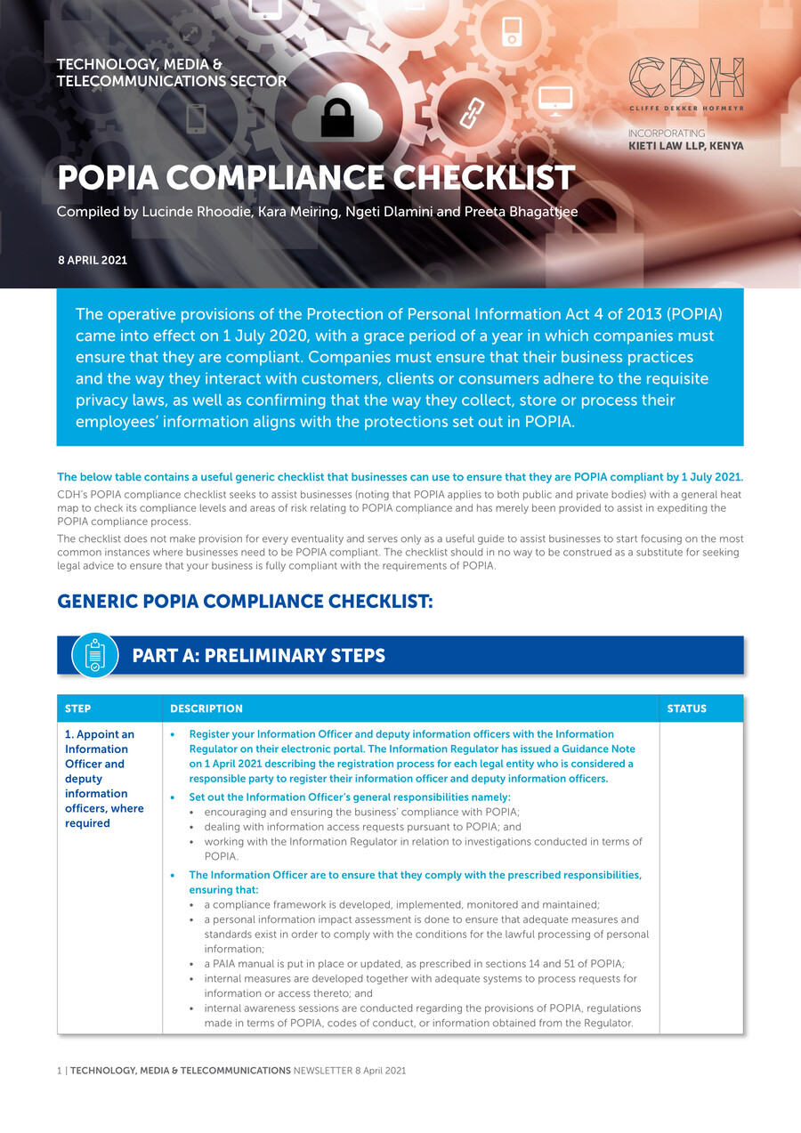 POPIA-compliance-checklist by Cindy Silk - Flipsnack