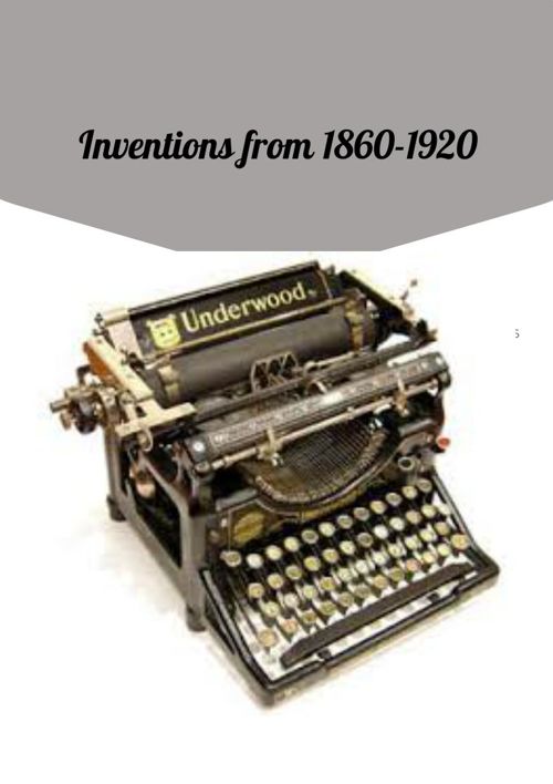 inventions from 1860-1920 by Justycem - Flipsnack