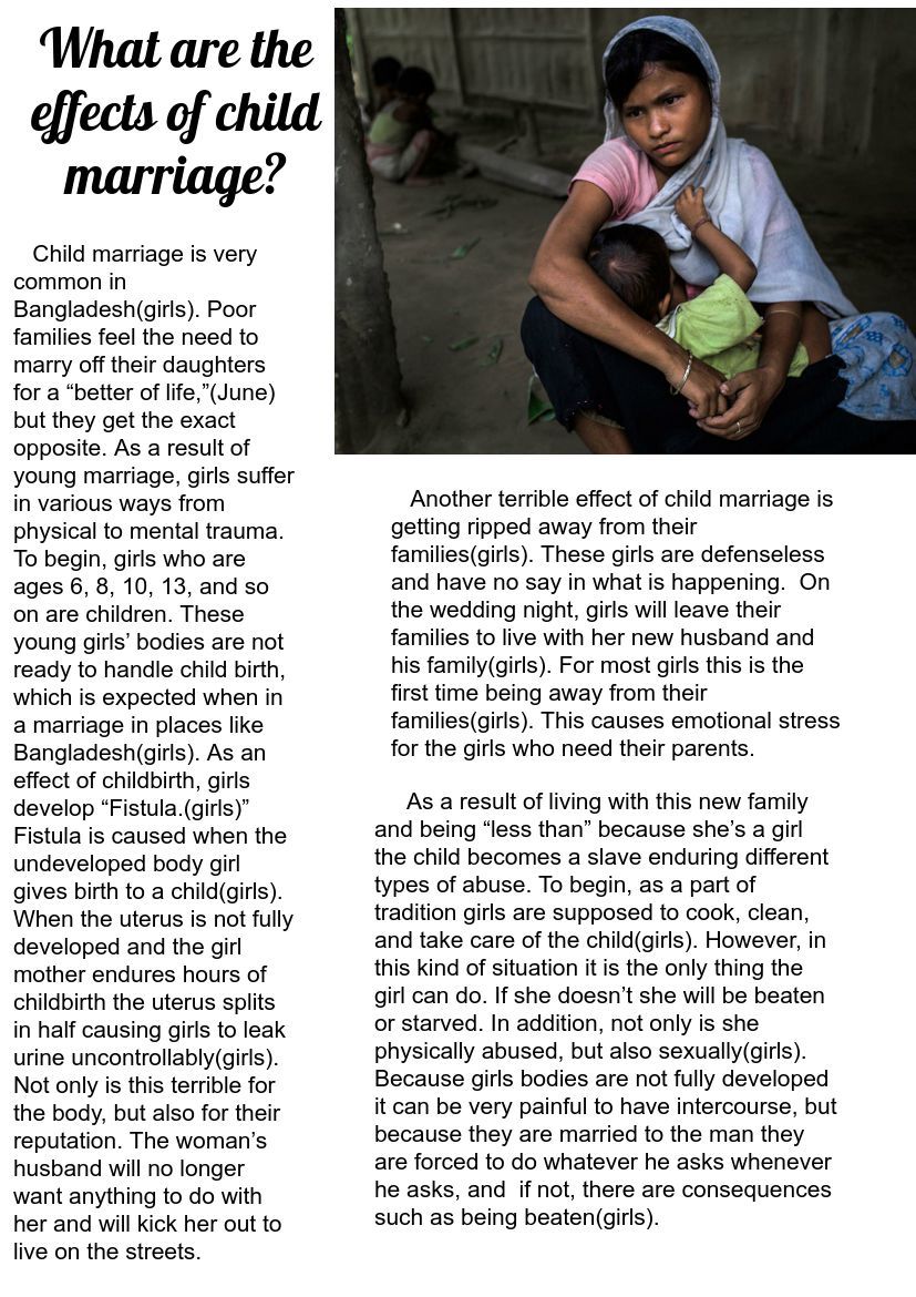Cause And Effect Child Marriage By Sariah Lara Flipsnack